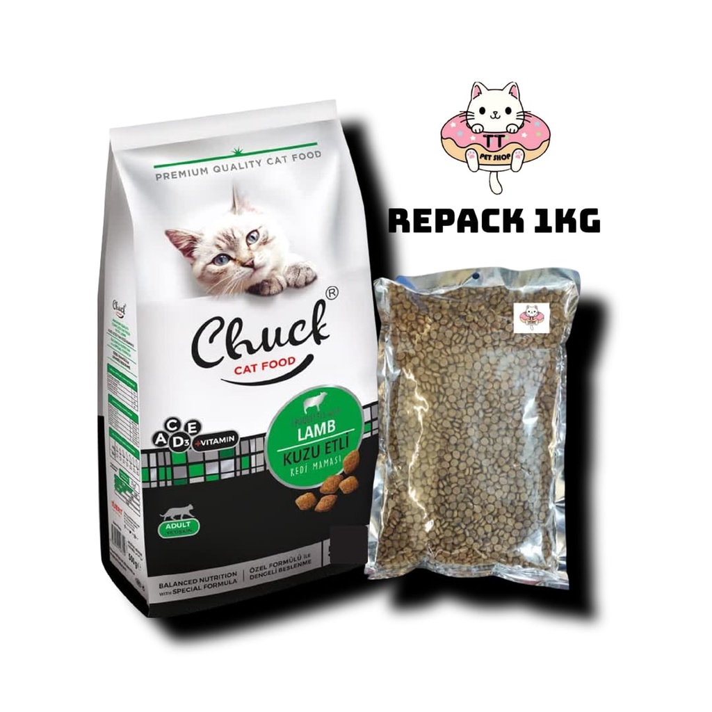 CHUCK CAT PREMIUM DRY FOOD REPACK 1KG CHICKEN / LAMB FLAVOUR (MADE IN ...