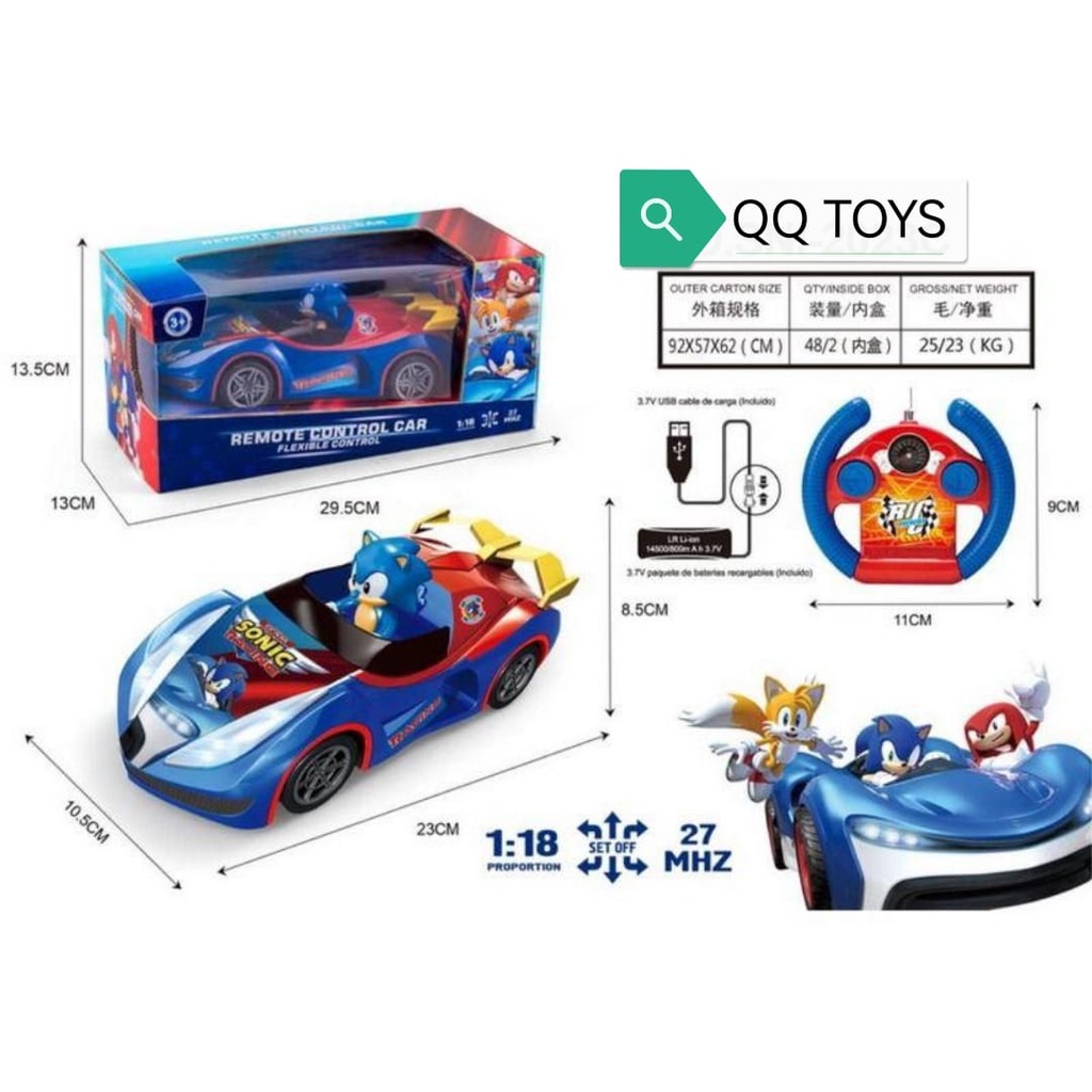 SONIC THE HEDGEHOG REMOTE CONTROL CAR WITH SOUND AND LIGHTS | Shopee ...