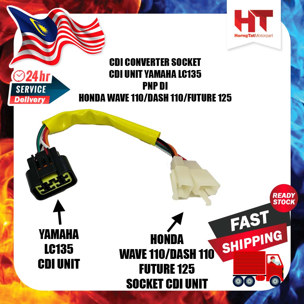 CDI CONVERTER SOCKET CDI UNIT YAMAHA LC135 PNP DI HONDA WAVE 110/DASH ...