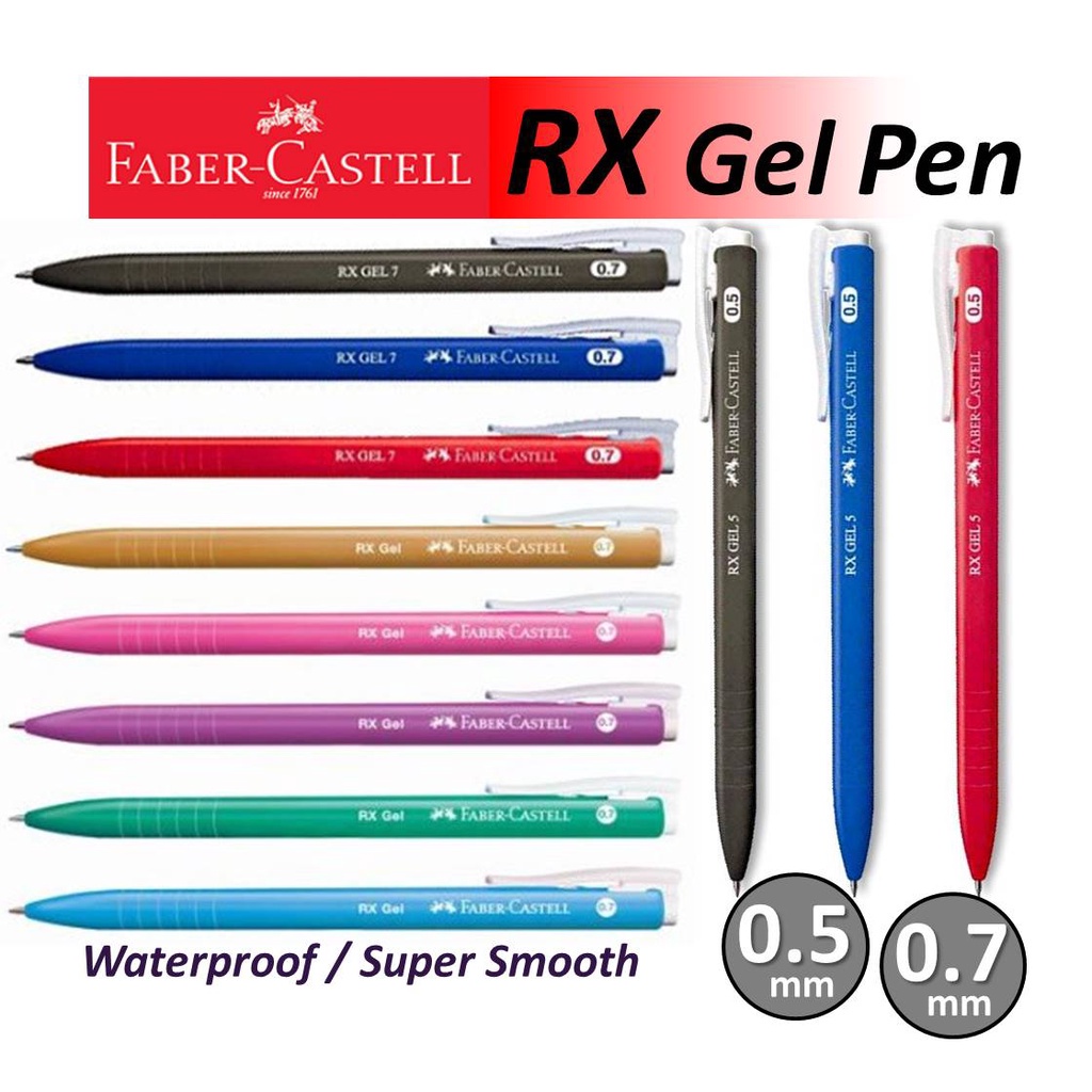 Faber-Castell Rx Gel Pen 0.5mm / 0.7mm (1pc) | Shopee Malaysia