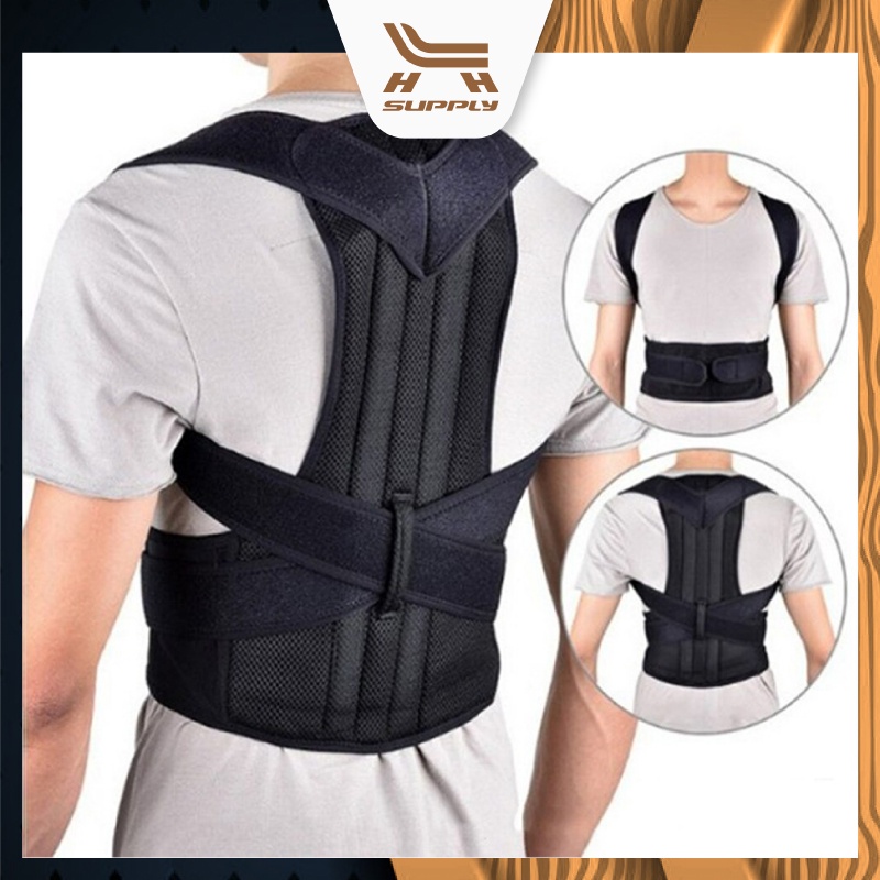 LH Back Support Belt Posture Shoulder Correction Align Relieve Pain UNISEX Lifting Sokongan ...