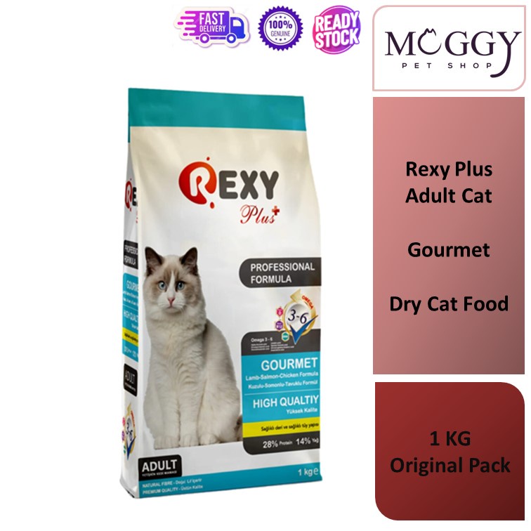 Rexy Plus+ Adult Gourmet High Quality Cat Dry Food 1KG | Shopee Malaysia
