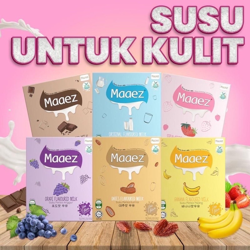 NEW Susu Maaez Asli / Strawberry / Coklat / Anggur / Manggo / Kurma ...