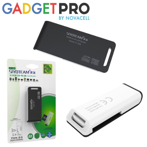 SIYOTEAM SY-368 CARD READER For SD/MicroSD Card BUILT-IN 2-in-1 USB 2.0 Card Reader | Shopee ...