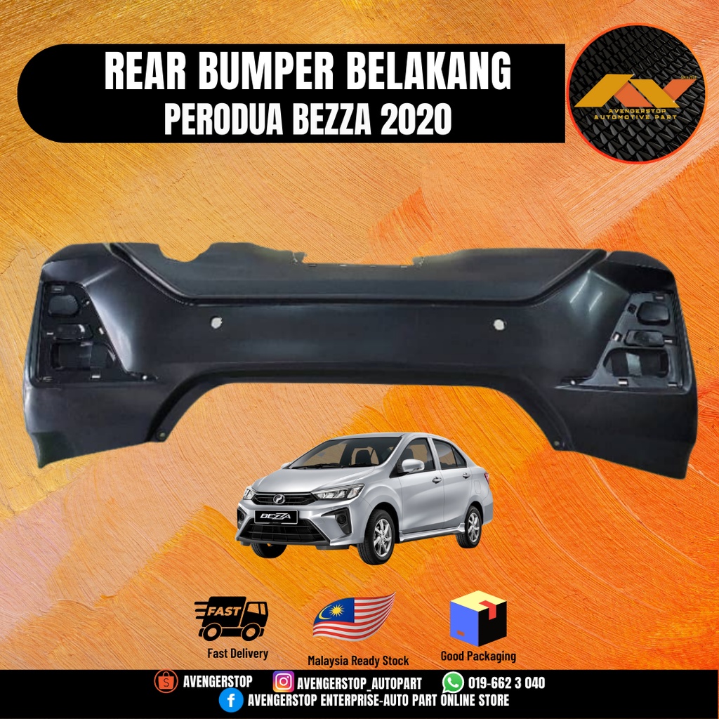 PERODUA BEZZA 2020 REAR BUMPER BELAKANG PP MATERIAL HIGH QUALITY ...