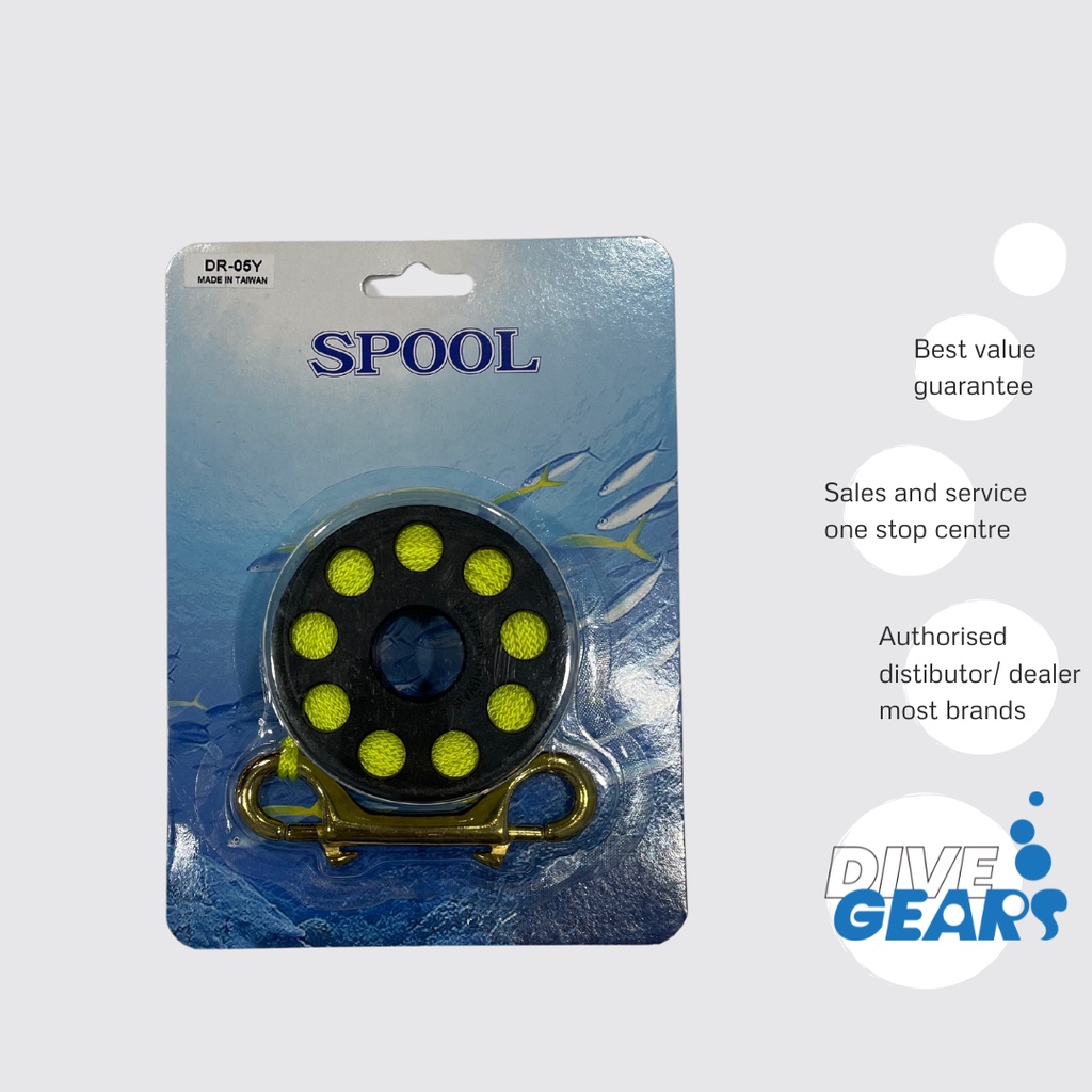 Dive Reel Finger Spool 20M Black with Green String Scuba Diving Freediving | Shopee Malaysia