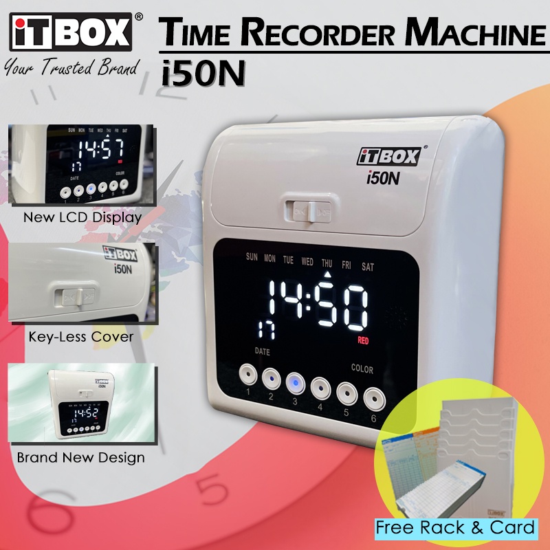 iTBOX Time Recorder Machine i50N | iTBOX Time Attendance Machine i50N ...