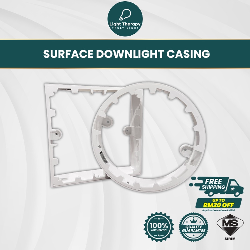 YETPLUS Surface Mount Casing Downlight Recessed to Surface Converter ...
