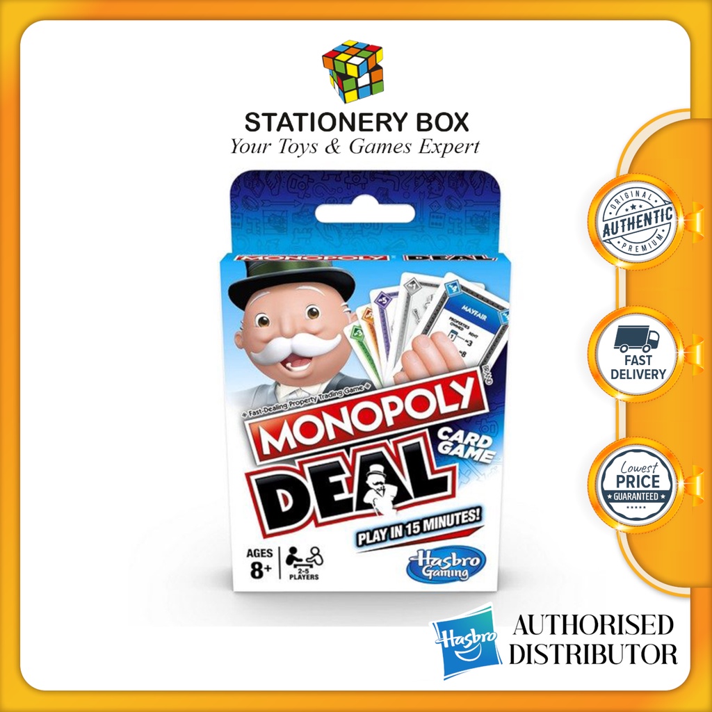 ORIGINAL - Hasbro Monopoly Deal Card Game, 2 or more Players Game for ...