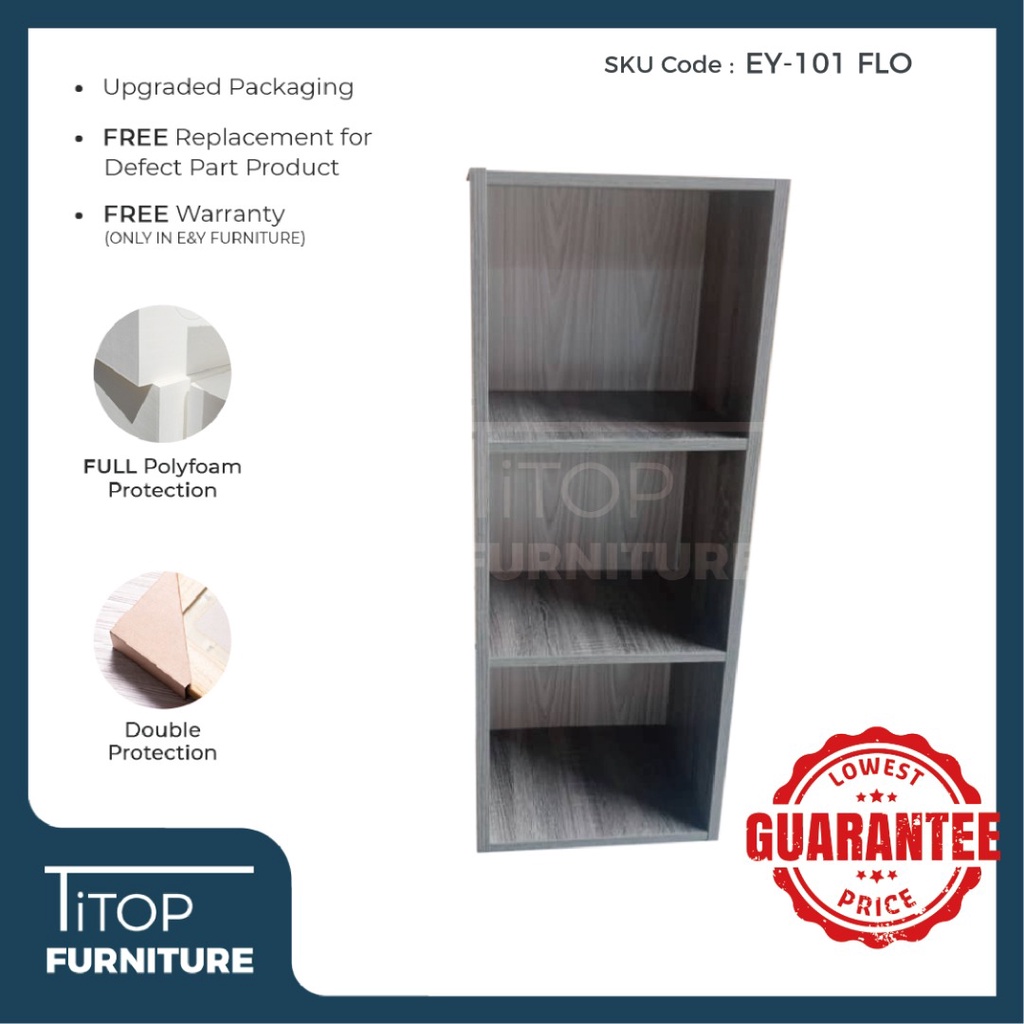 Ready Stock 3-Tier Multipurpose Rack Book Shelf/ Book Rack Cabinet (Rak ...