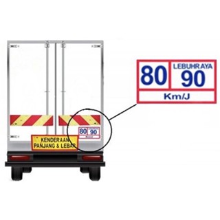 Sticker speed limit 80/90 km/j, 80/90km/j lorry sticker, sticker ...