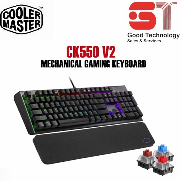 Cooler Master Ck550 V2 Full RGB Mechanical Gaming Keyboard & Wrist Rest | Shopee Malaysia