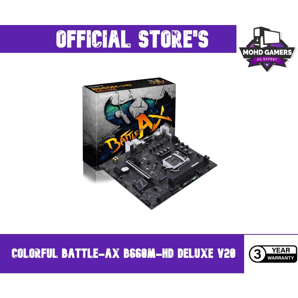 COLORFUL BATTLE-AX B660M HD DELUXE V20 MOTHERBOARD | Shopee Malaysia