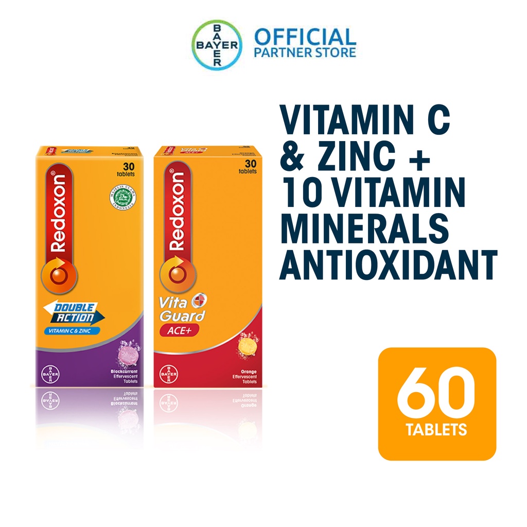 Redoxon Vita Guard Effervescent Orange Tablets (30's) + Redoxon Double ...