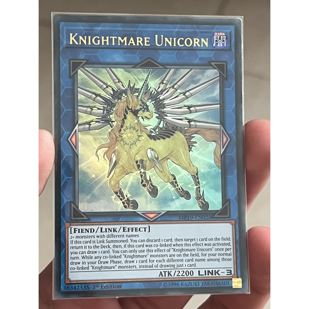 [Yugioh Card] Knightmare Unicorn - MP19-EN028 - Ultra Rare 1st Edition ...