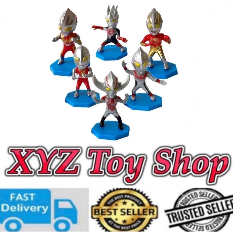 Ultraman Mini Figure Bootleg 6 Piece Toy Set (100% Ready Stock Fast ...