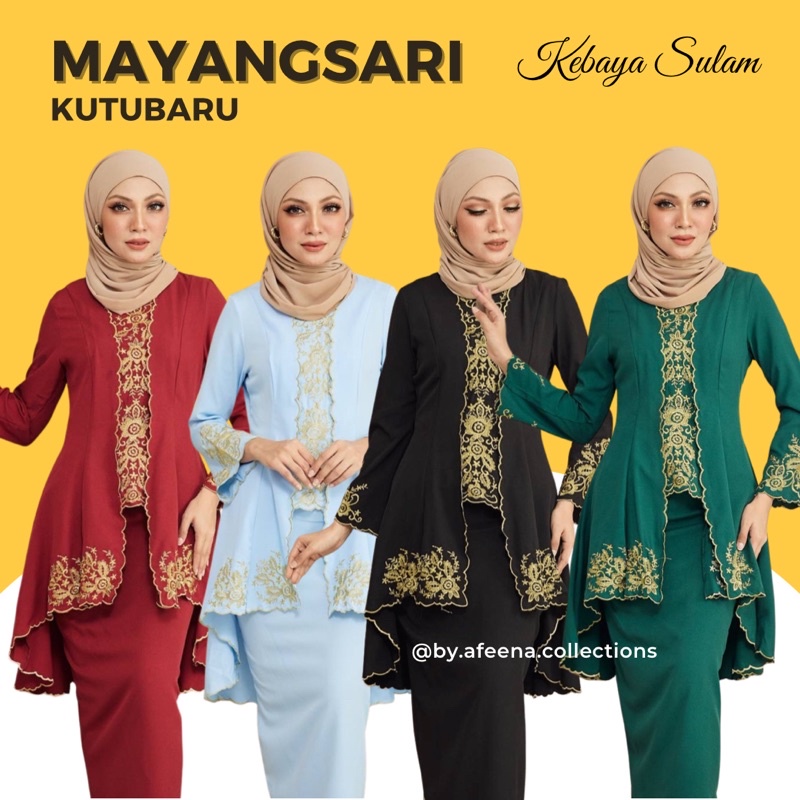 MAYANGSARI KUTUBARU KEBAYA SULAM BAJU KEBAYA RAYA 2023 | Shopee Malaysia