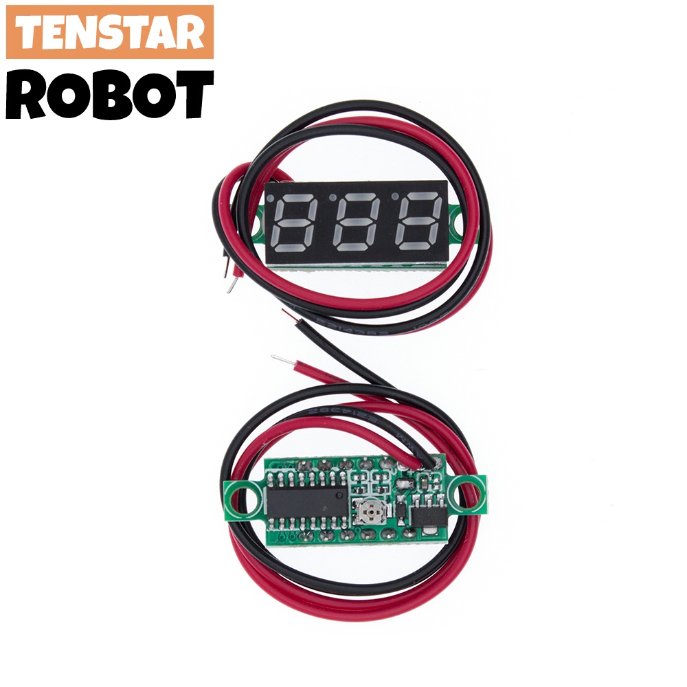 0.28 Inch 2.5V-40V Mini Digital Voltmeter Voltage Tester Meter RED/BLUE ...