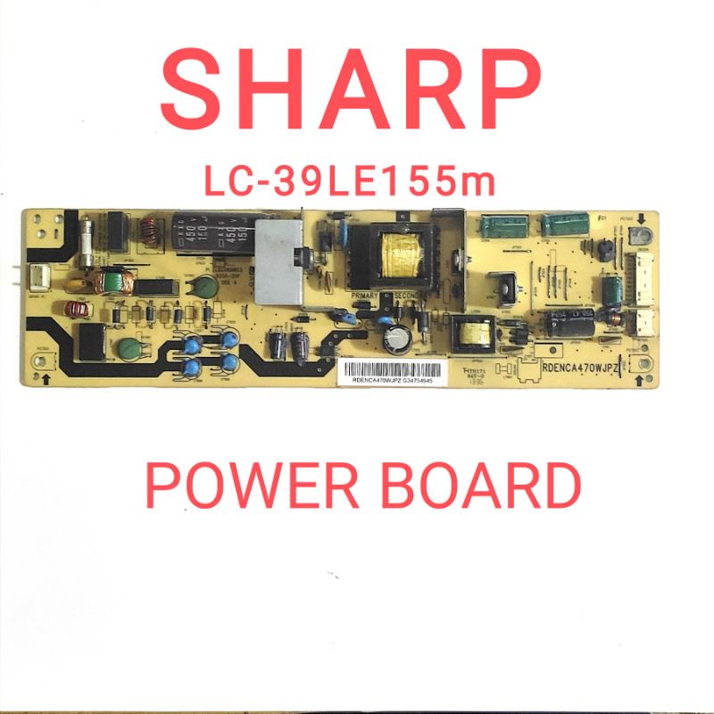 SHARP LC-39LE155M POWER BOARD sharp lc39le155m power board | Shopee ...