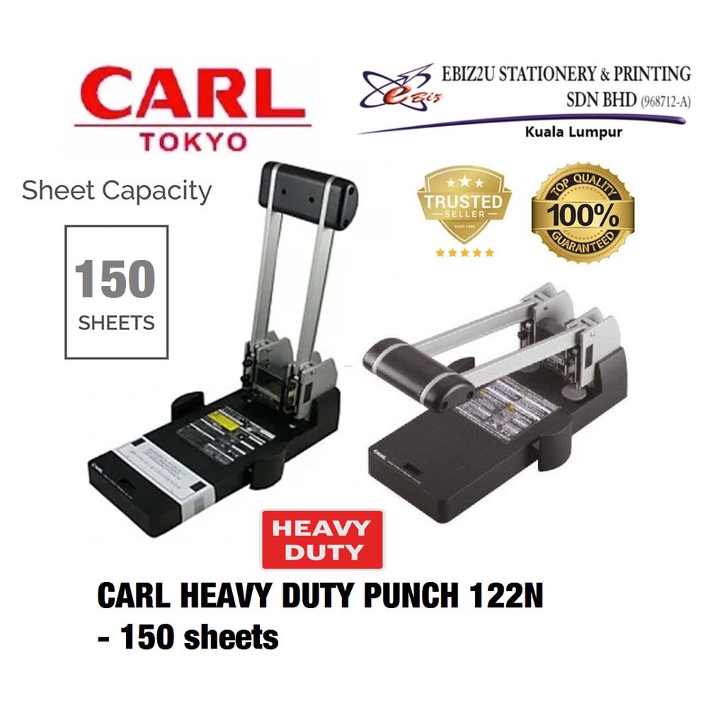 CARL HEAVY DUTY PUNCH 122N- 150 sheets (penumbuk 2 lubang, puncher ...
