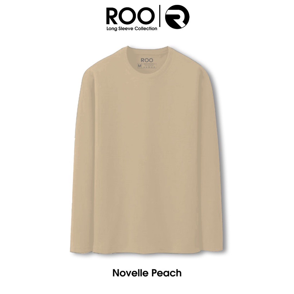 ROO Unisex Long Sleeve Plain Round Neck T-Shirt Multiple Colour 100% ...