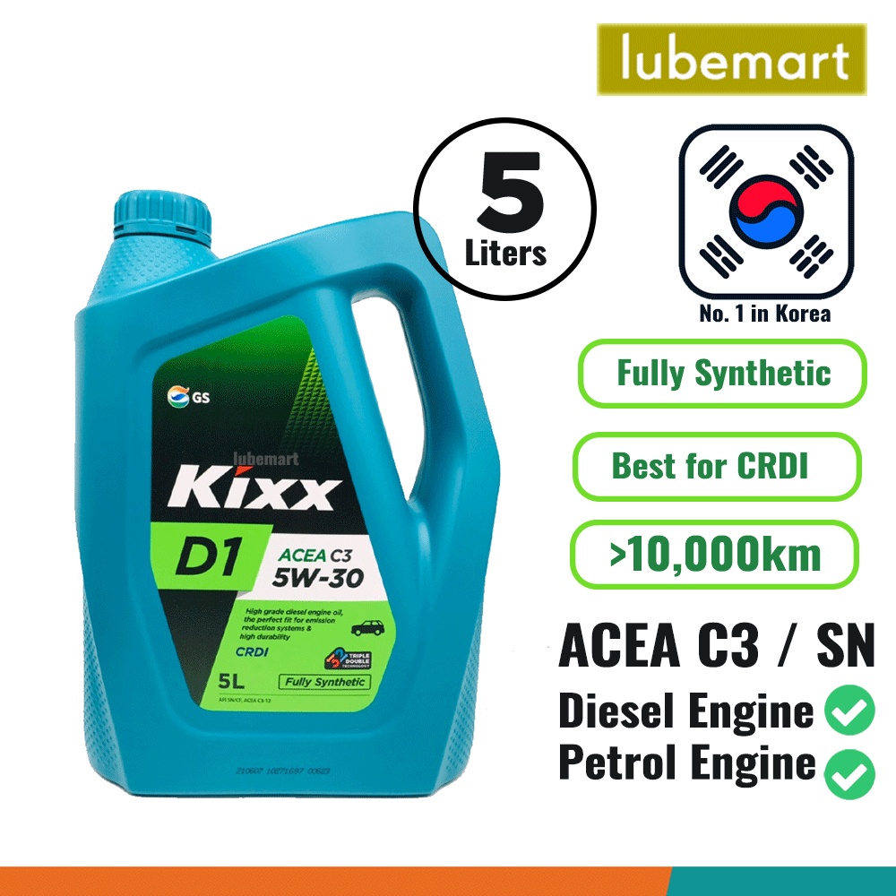 KIXX 5W30 C3 Engine Oil Fully Synthetic ACEA C3/ 5W30 for diesel and ...
