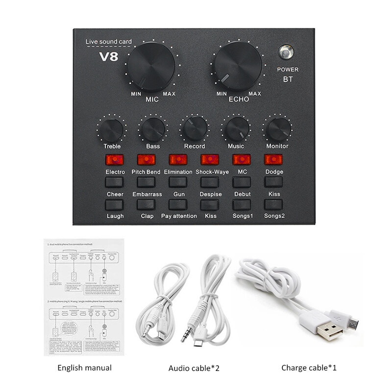 Kad Bunyi V8 Wth BM800 Set Mikrofon Mikrofon Pemeluwap Bluetooh V8 ...