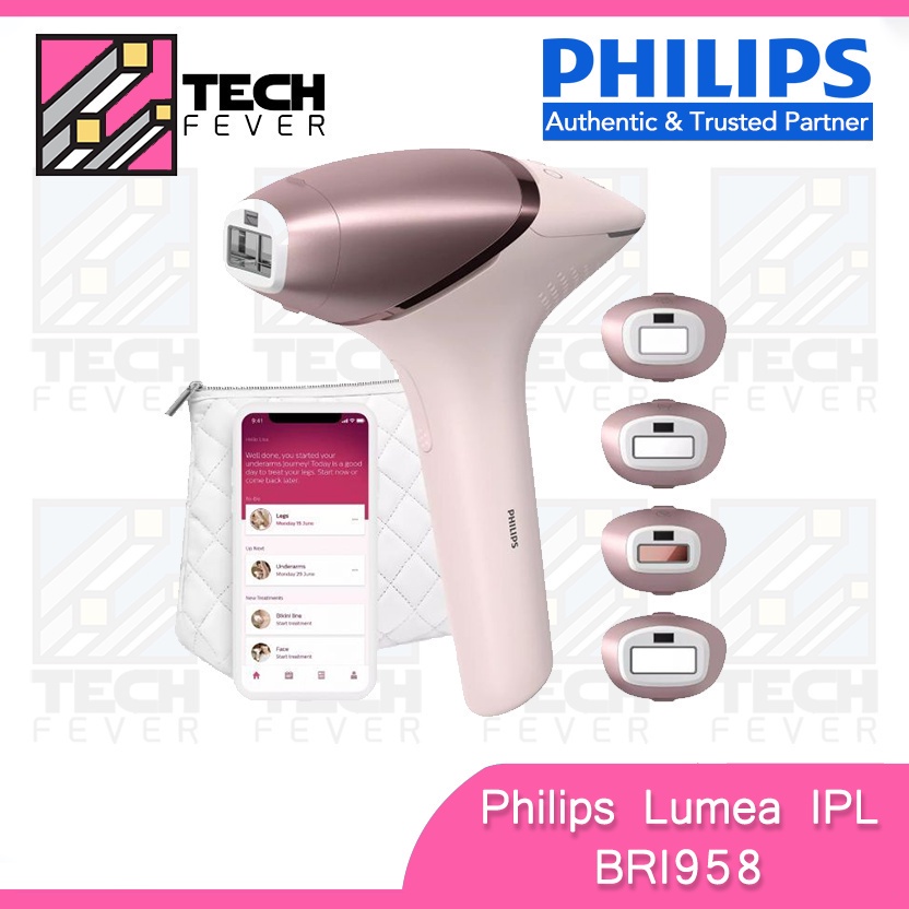 Philips Lumea IPL BRI958 Cordless Hair Removal 9000 Series with 4 ...