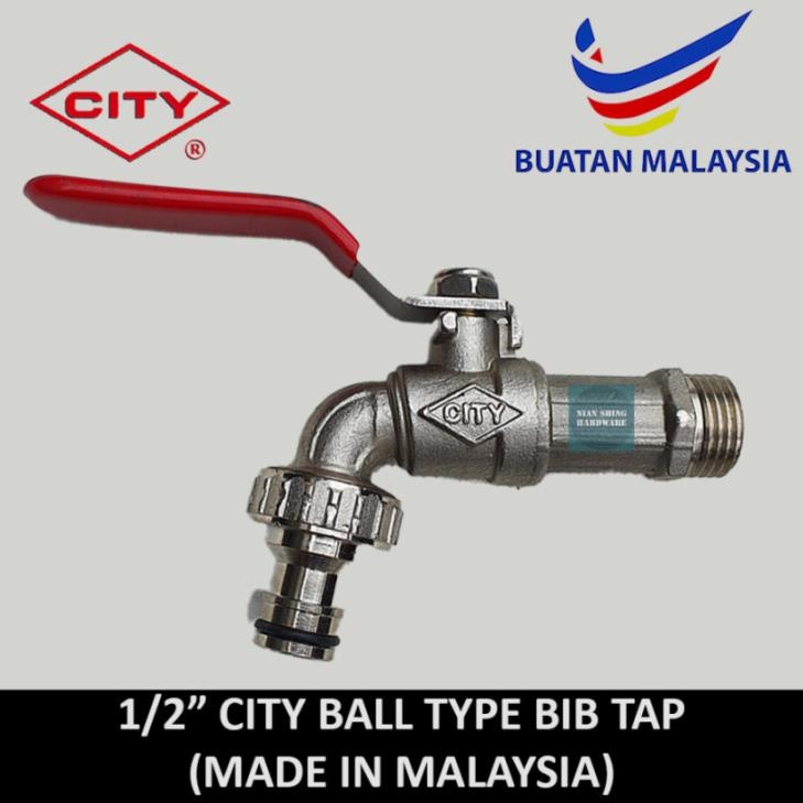 1/2" CITY CP Ball Valve Tap suitable for washing machine coupler ...