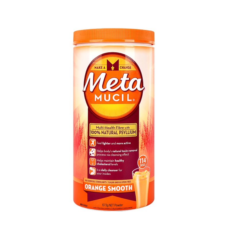 Metamucil Multihealth Fiber with 100% Natural Psyllium Meal Replacement ...