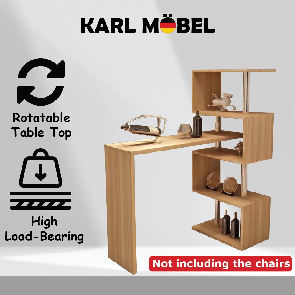 Bar table Set Modern meja bar makan Stool High chair Kerusi tinggi ...