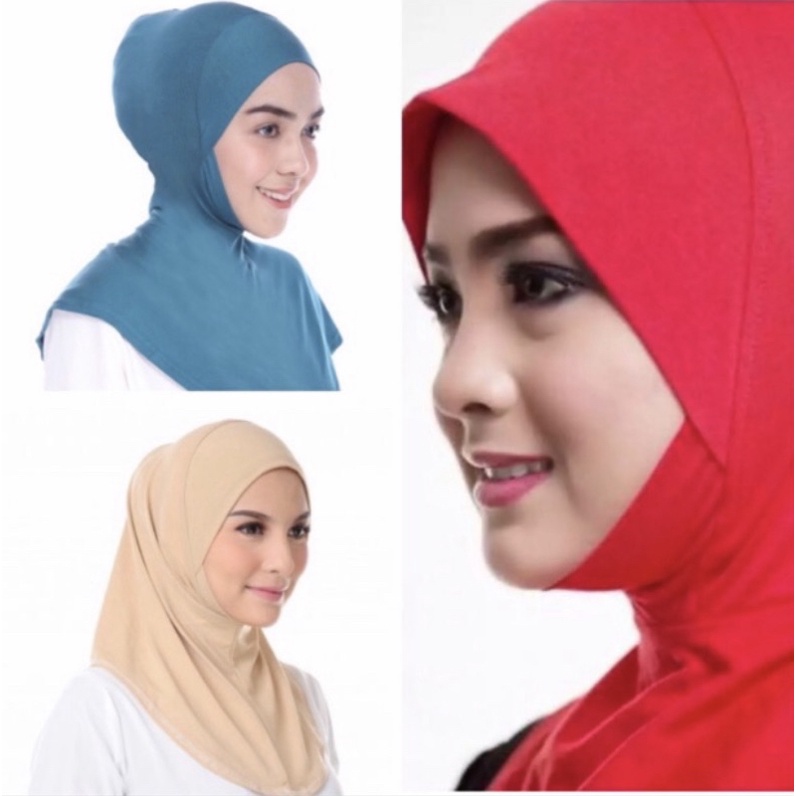 (BORONG 5 PCS)INNER NECK ANTI TEMBAM BERDAGU dan TANPA DAGU (WARNA dan ...