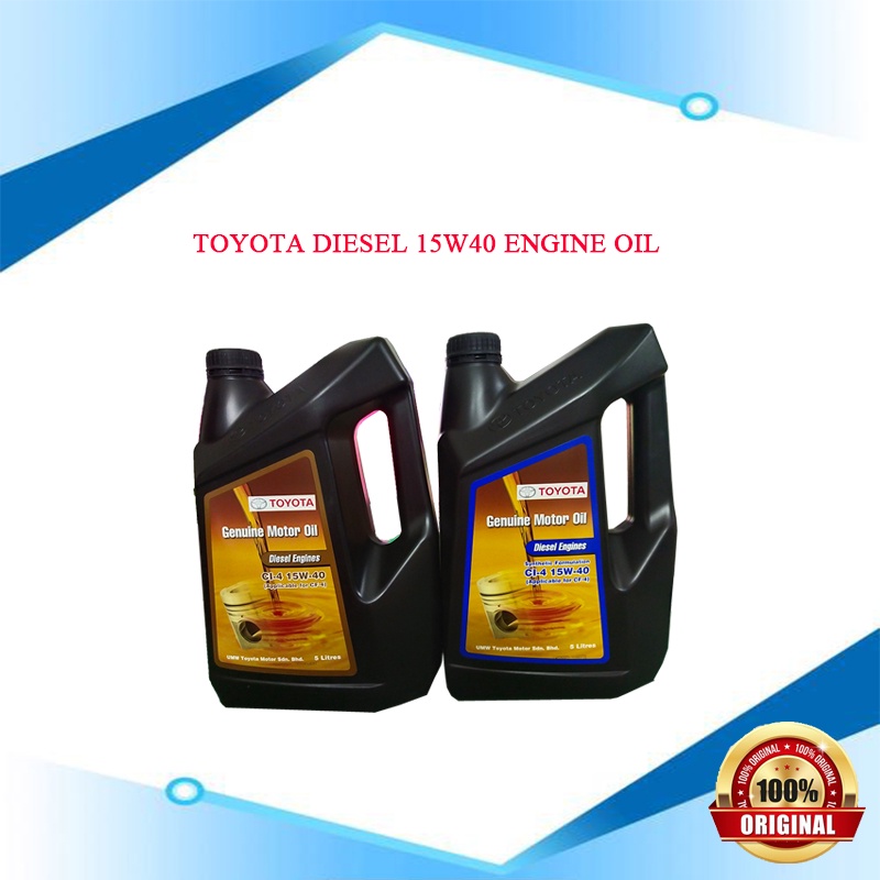 GENUINE TOYOTA MOTOR OIL SYNTHETIC FORMULATION DIESEL ENGINES CI-4 15W ...