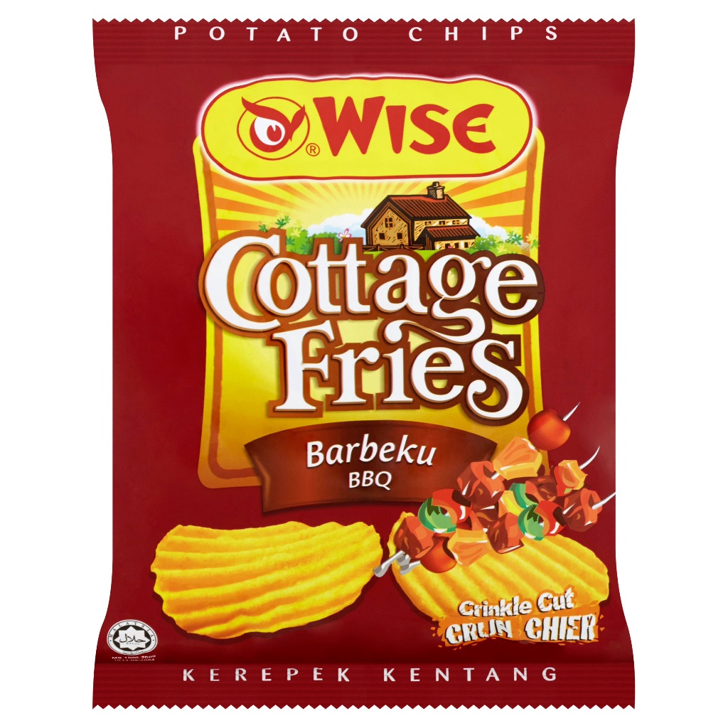 Wise Cottage Fries BBQ Flavour Potato Chips (60g) | Shopee Malaysia
