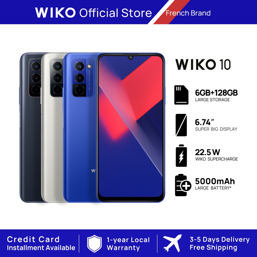 (readystock) Wiko 10 (6GB + 128GB) 6.74" Large Screen50MP Ai Triple ...
