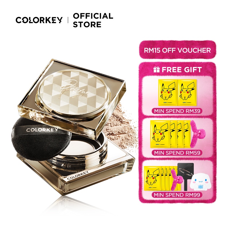 Colorkey 4 Colors Loose Powder Matte-Brighten Sweat-Proof Oil Control ...