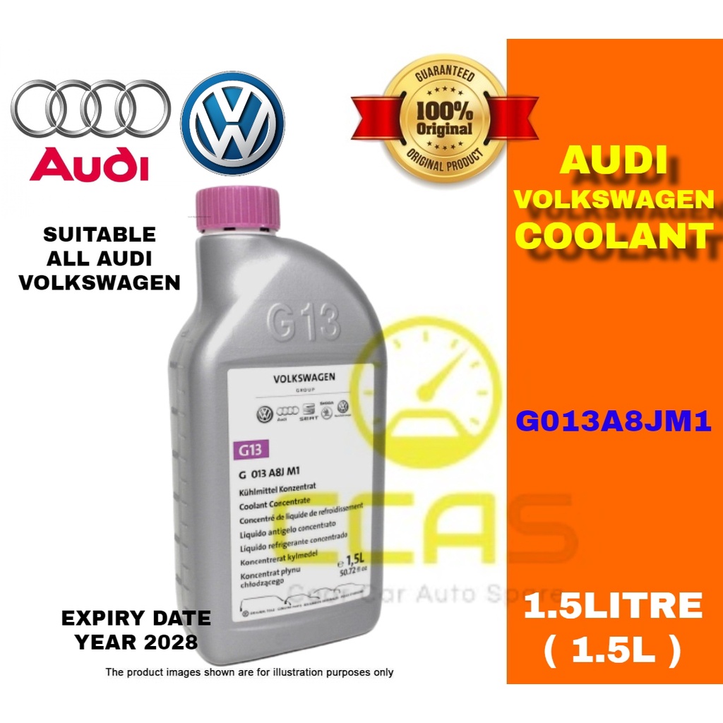 100% ORIGINAL VOLKSWAGEN COOLANT, AUDI COOLANT 1.5L ( G13 ) ( G013A8JM1 )1.5LITRE ALL VEHICLE ...