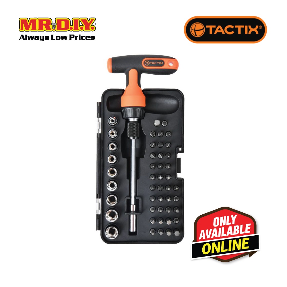 TACTIX Ratchet T-Driver Set (48 pieces) | Shopee Malaysia