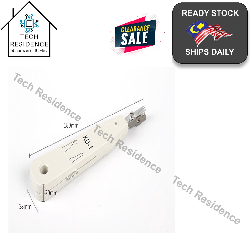 [Clearance Stock] Techresidence KD-1 Telephone Cable Puncher Cat5 RJ11 ...