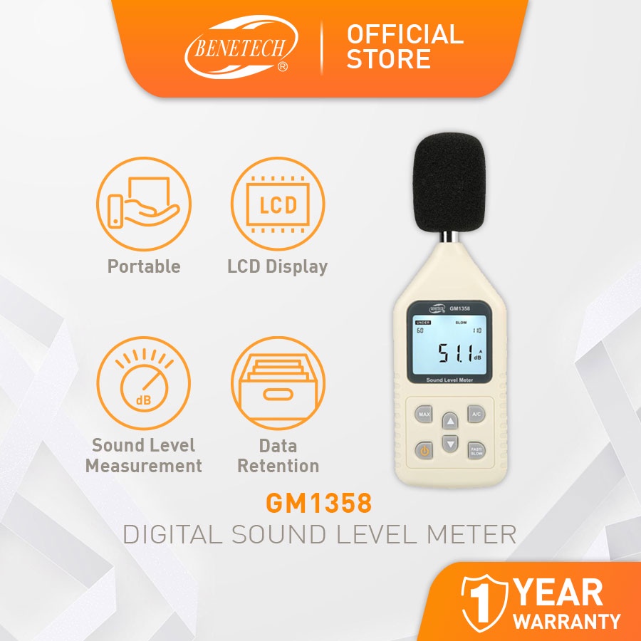 Benetech GM1358 Digital Sound Level Meter with Display | Shopee Malaysia