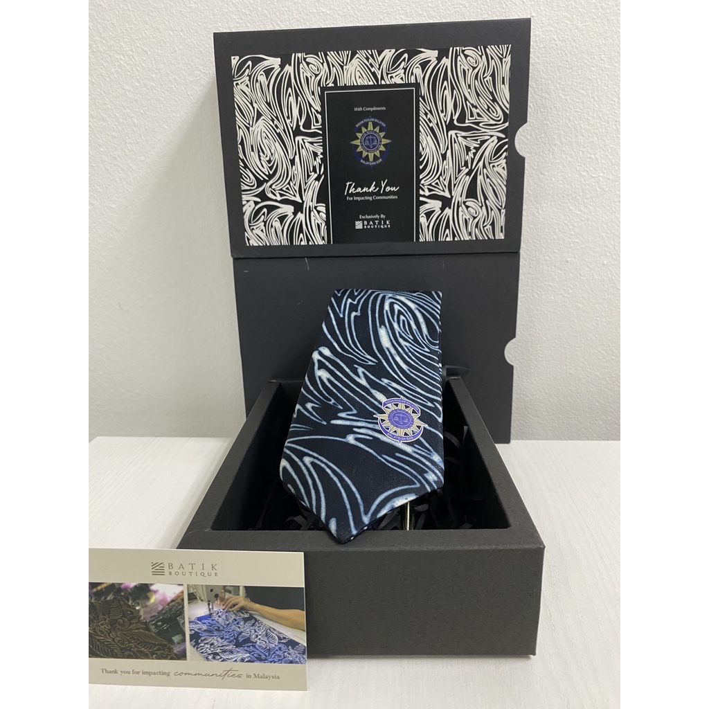 Malaysian Bar Batik Necktie (Black Bunga) | Shopee Malaysia