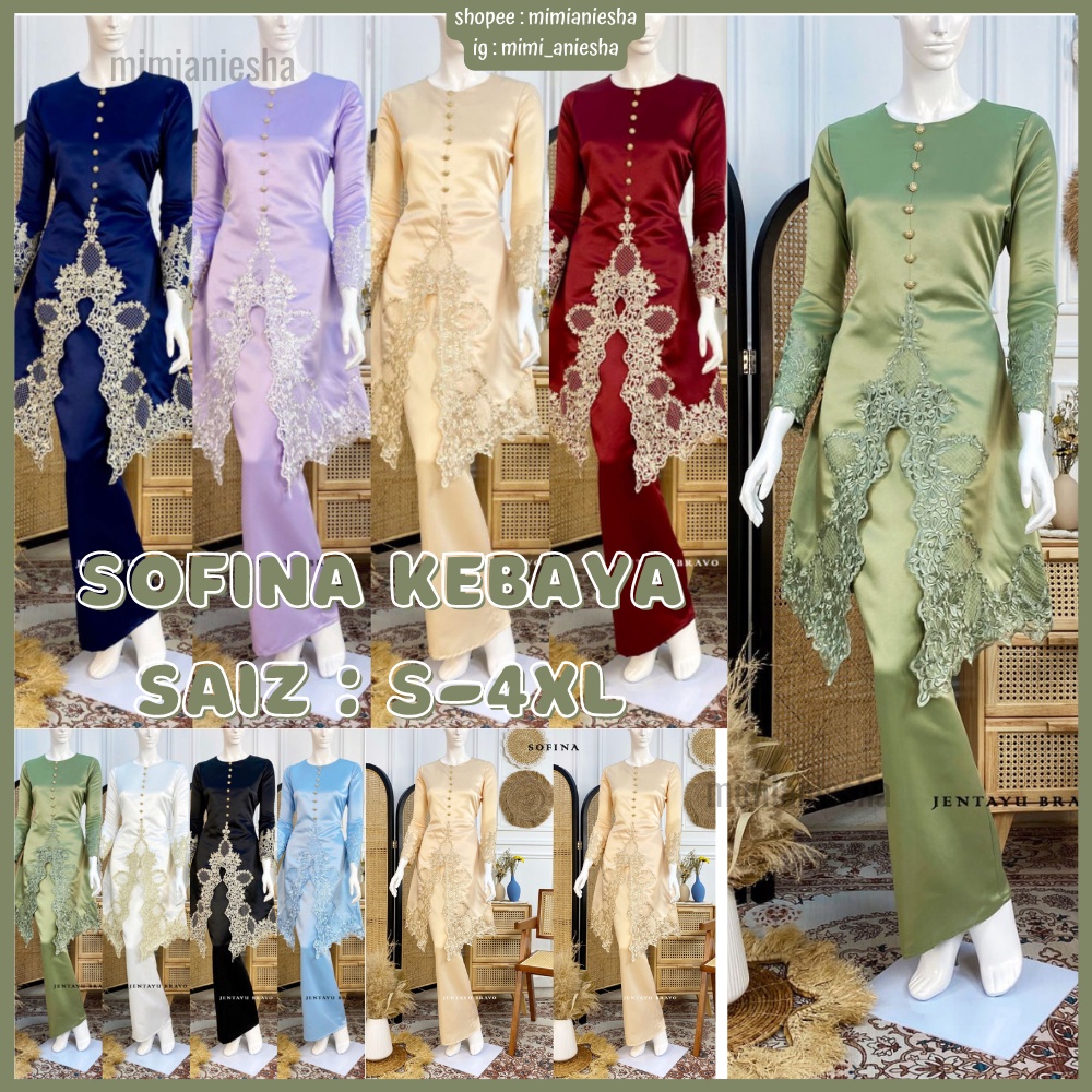 Sofina Kebaya Moden Baju Raya 2023 Kebarung Moden Mini Kurung Moden ...