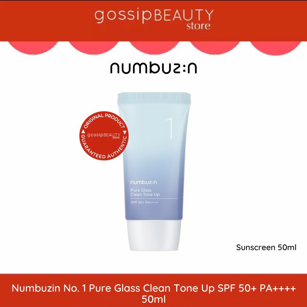 Numbuzin No 1. Pure Glass Clean Tone Up SPF 50+ PA++++ 50ml | Shopee ...