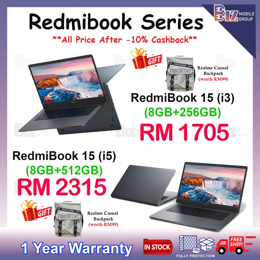 Xiaomi RedmiBook 15 | Xiaomi Redmi Book 15 i3 [8+256GB] / i5 [8+512GB ...