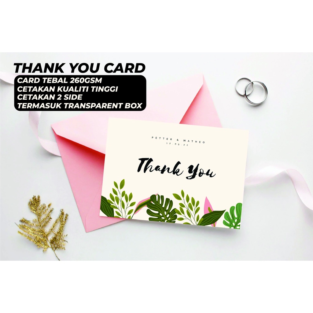 thank you card, gift card, loyalty card, royalty card | Shopee Malaysia