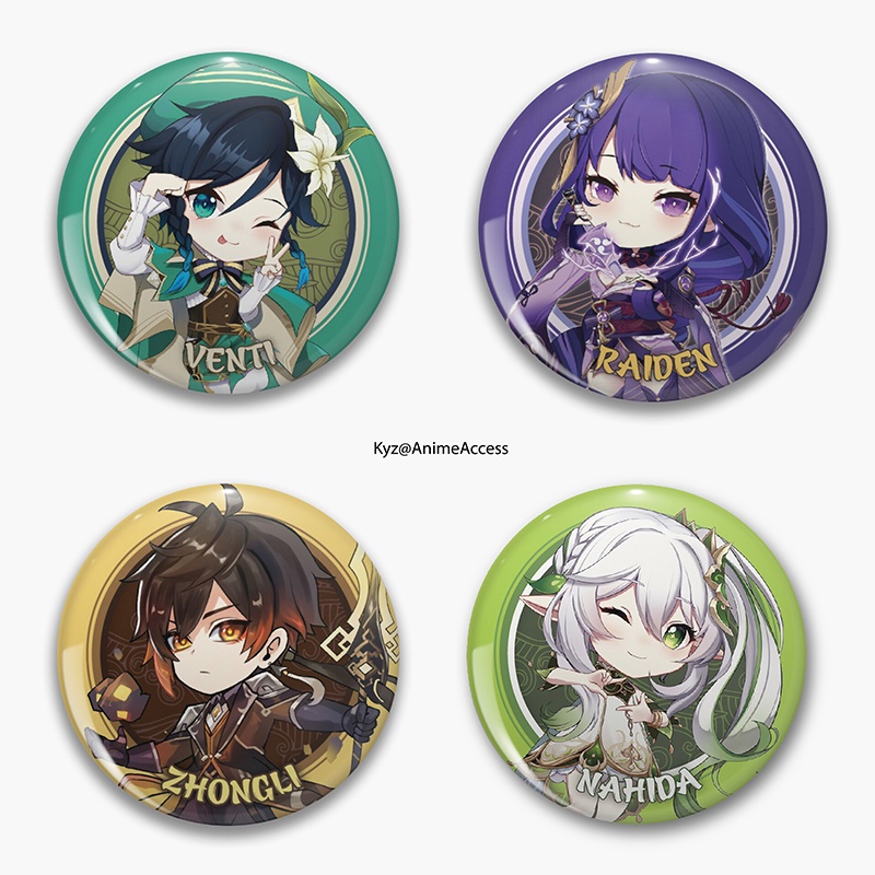 Genshin Impact Archon Team (Venti, Zhongli, Raiden Shogun, Nahida ...