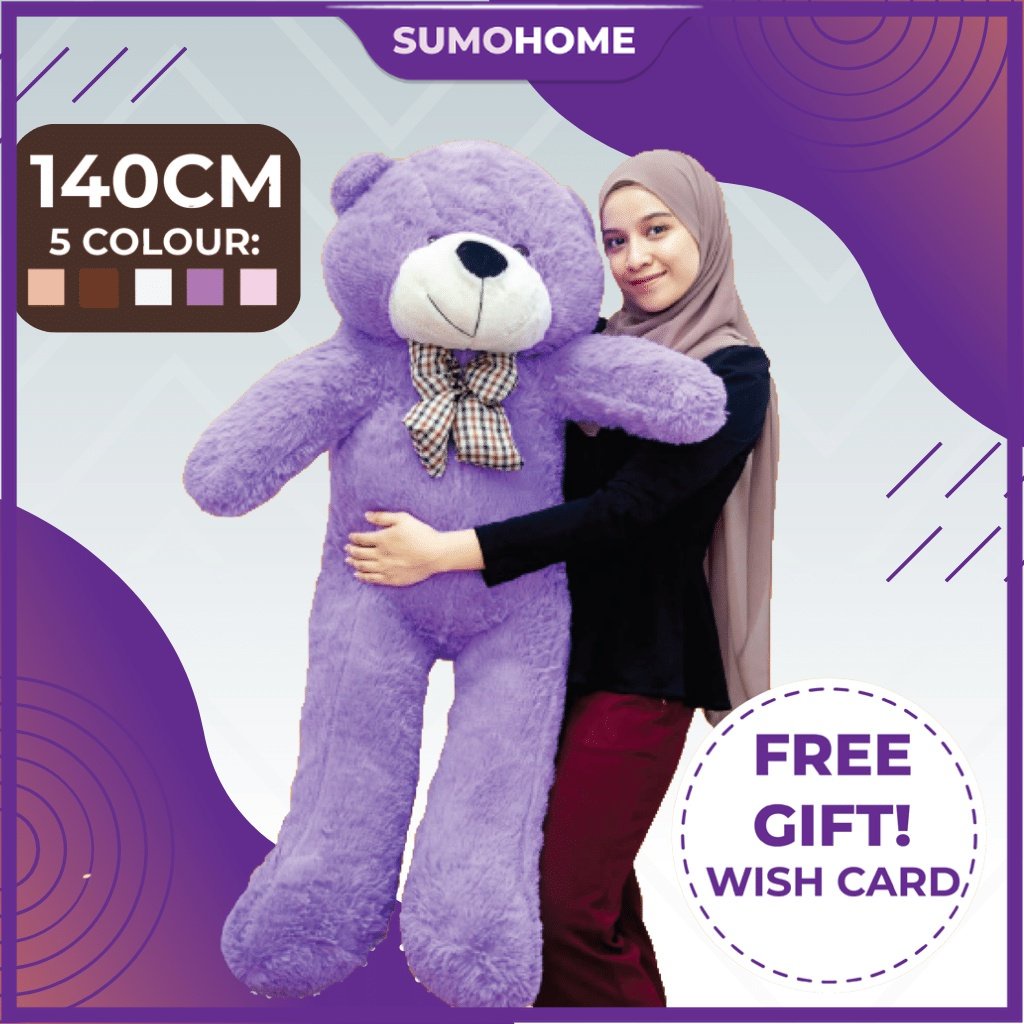 140cm Teddy Bear Besar Anak Patung Beruang Besar Plushie Toys Bear ...