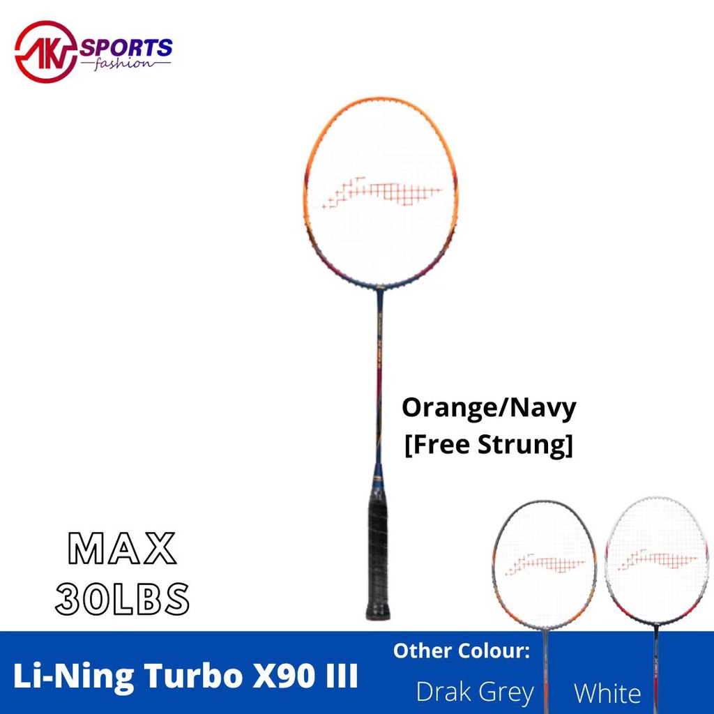 Li-Ning Badminton Racket Turbo X90 III [Free String & Grip] | Shopee ...