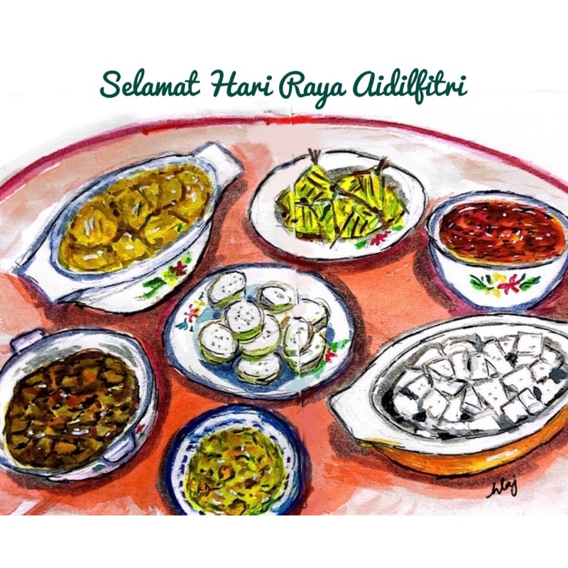 Poskad Raya Meja Hidangan Syawal | Shopee Malaysia