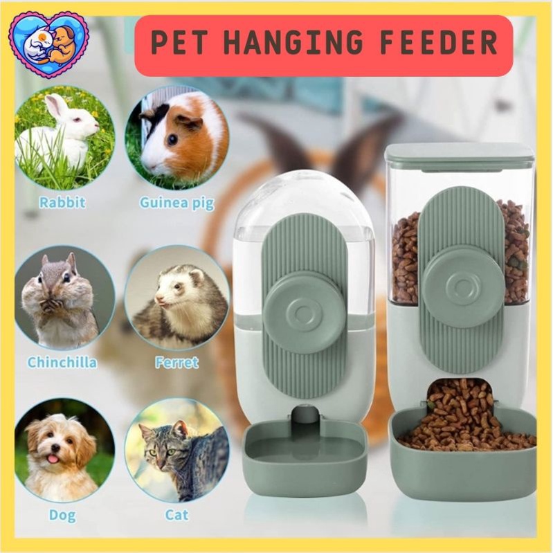 CAT & DOG PET HANGING FOOD & WATER BOWL Can Hang Stationary Cage Feeder ...